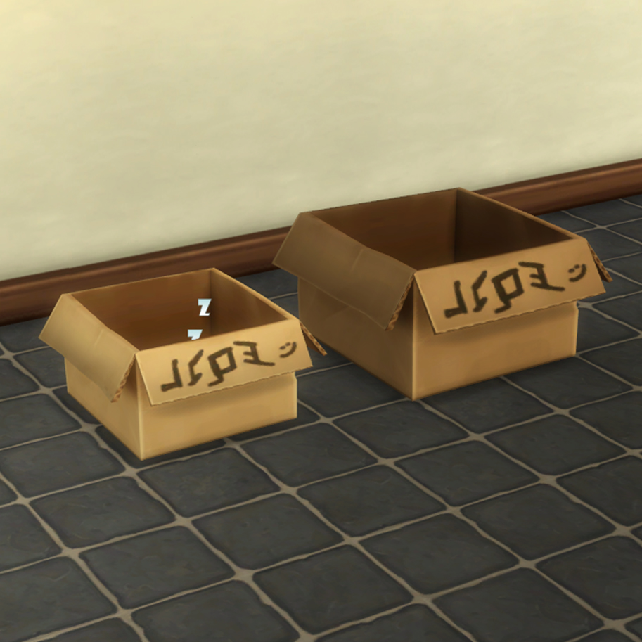[SixCirclesCC] Cat's favorite carton bed - Gallery - The Sims 4 Build ...