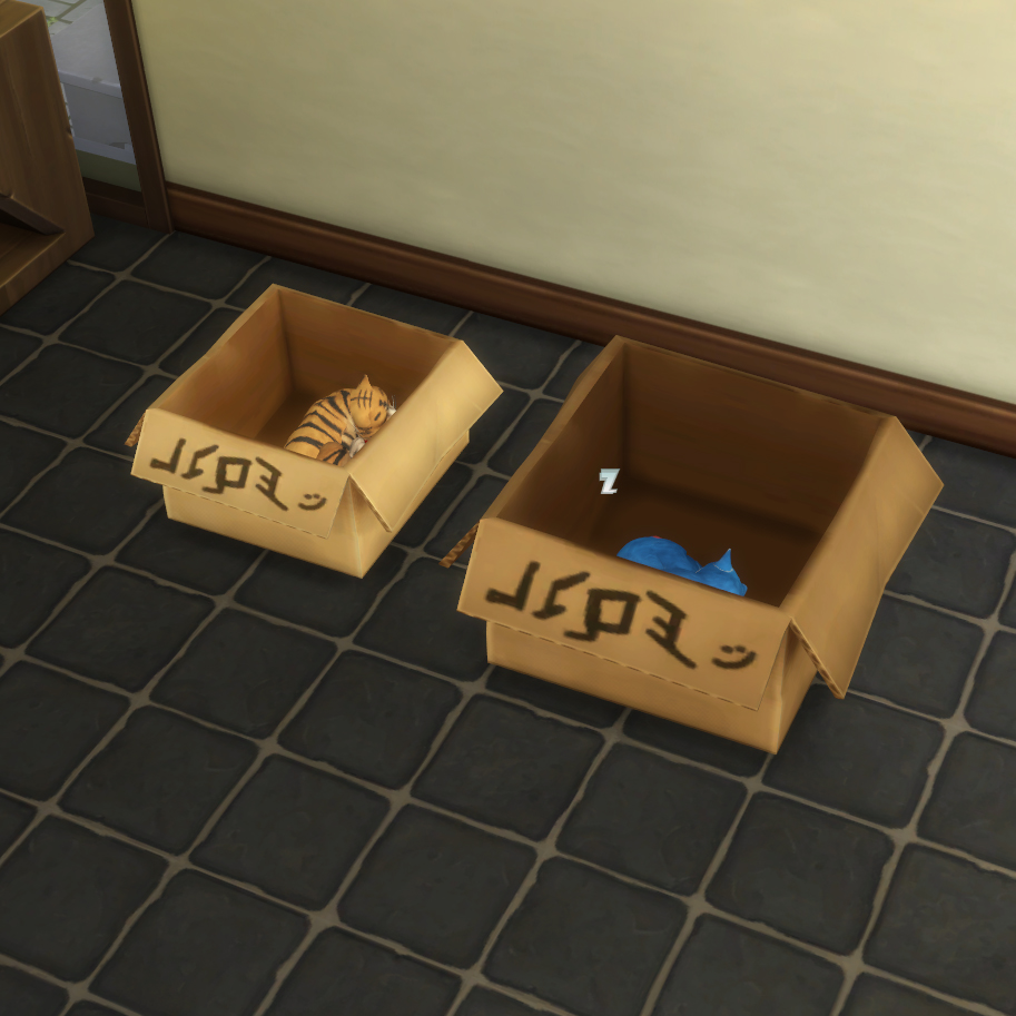[SixCirclesCC] Cat's favorite carton bed - Gallery - The Sims 4 Build ...