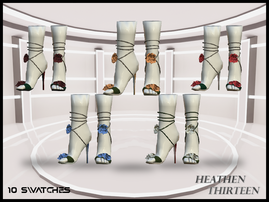 Rose Flower Embellished High Heels - Gallery - The Sims 4 Create a Sim ...