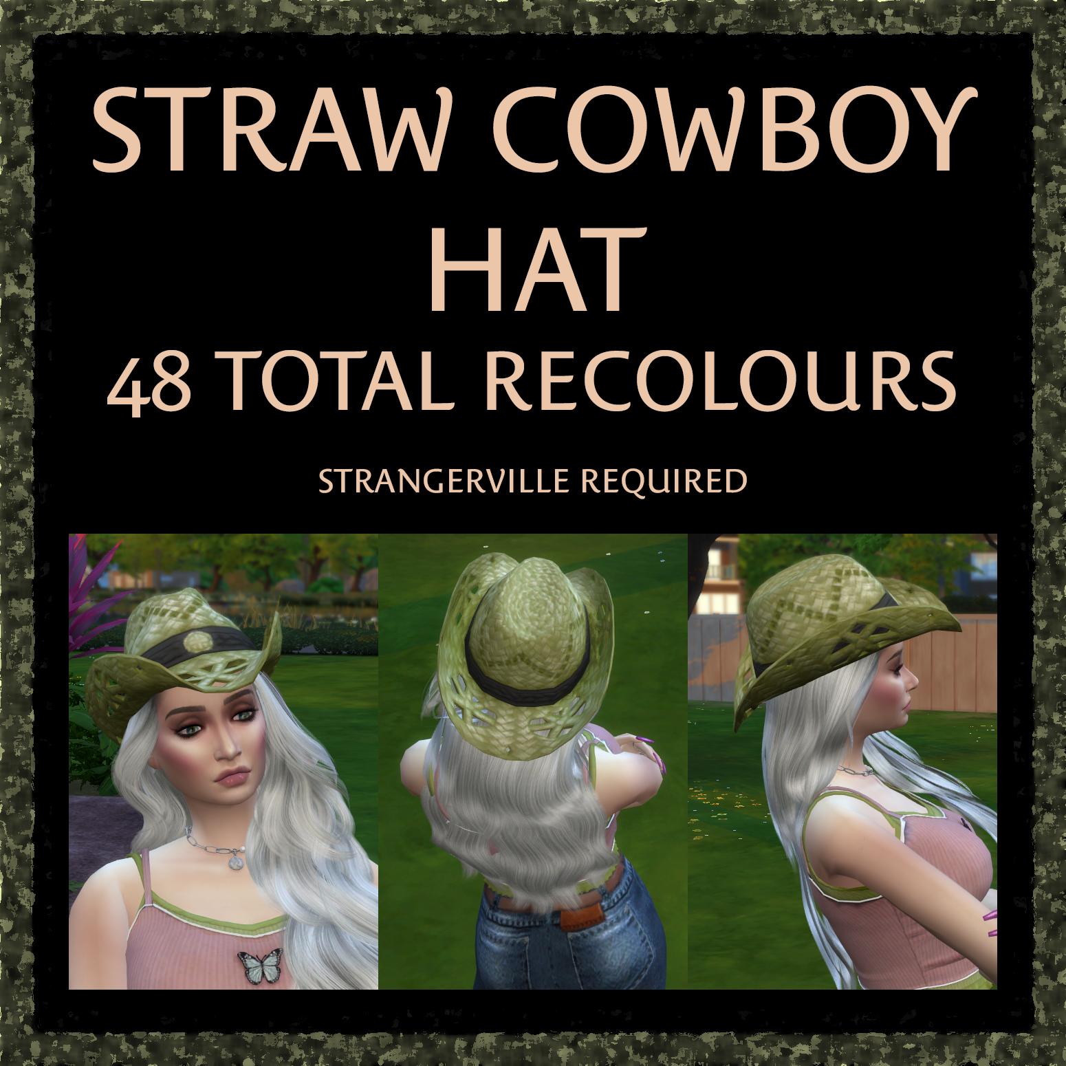 Straw Cowboy Hat - Unisex - Gallery - The Sims 4 Create a Sim - CurseForge