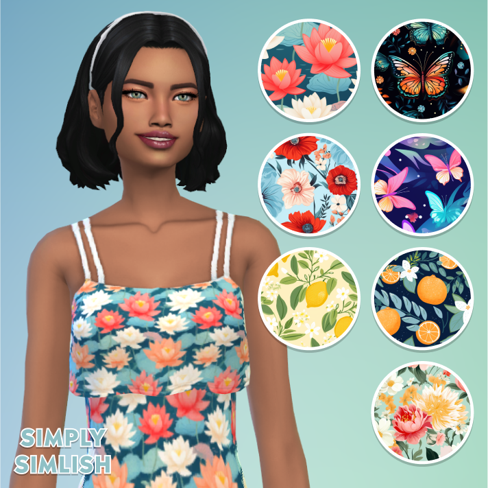 Summer patterns dress recolor - Gallery - The Sims 4 Create a Sim ...
