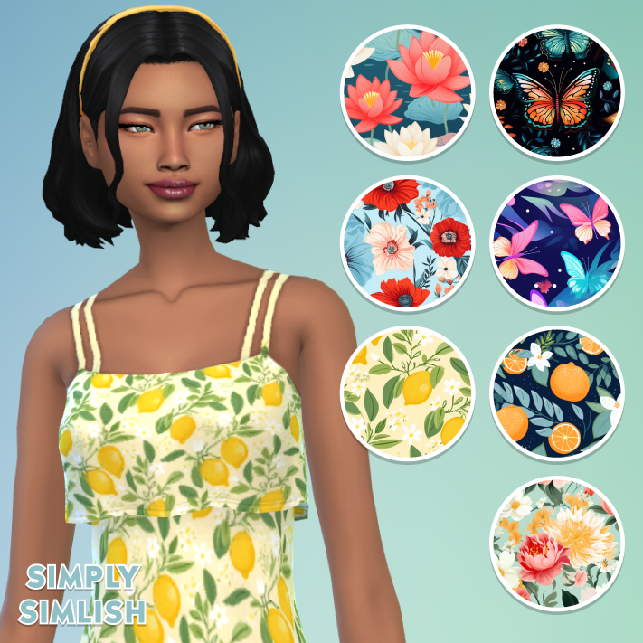 Summer patterns dress recolor - Gallery - The Sims 4 Create a Sim ...