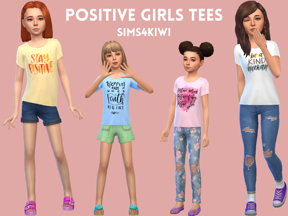 Positive Girls Tees - Gallery - The Sims 4 Create a Sim - CurseForge