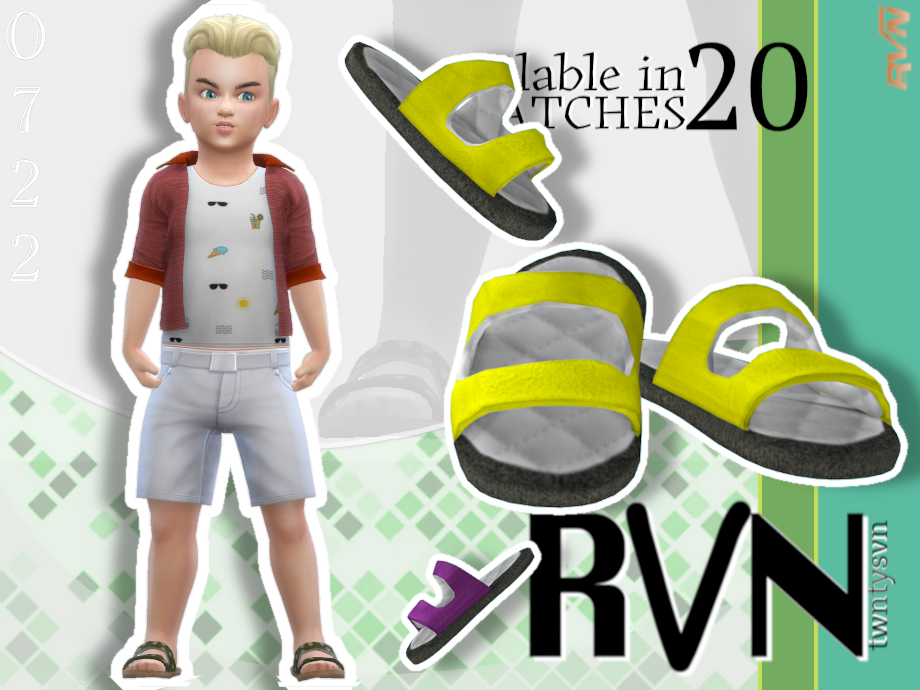 Toddlers Simple Adventure Leather Slides (Male/Female) - The Sims 4 ...