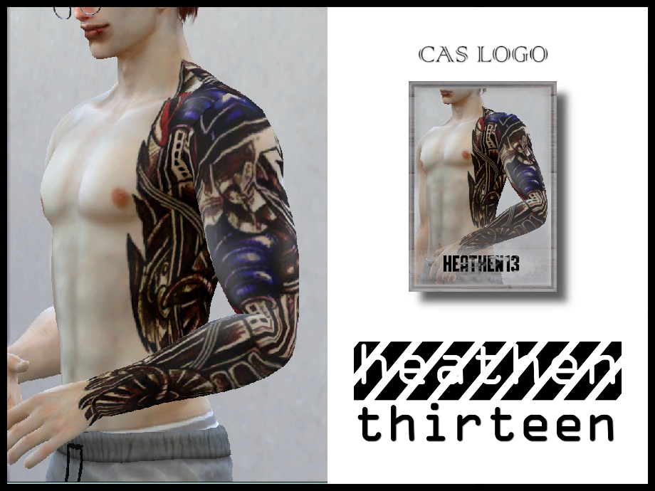 Tattoo 11: Full Arm Hand Tattoo (Upper Left Arm) - The Sims 4 Create a ...