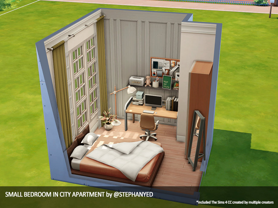 Small Bedroom in City Apartment - The Sims 4 Rooms / Lots - CurseForge