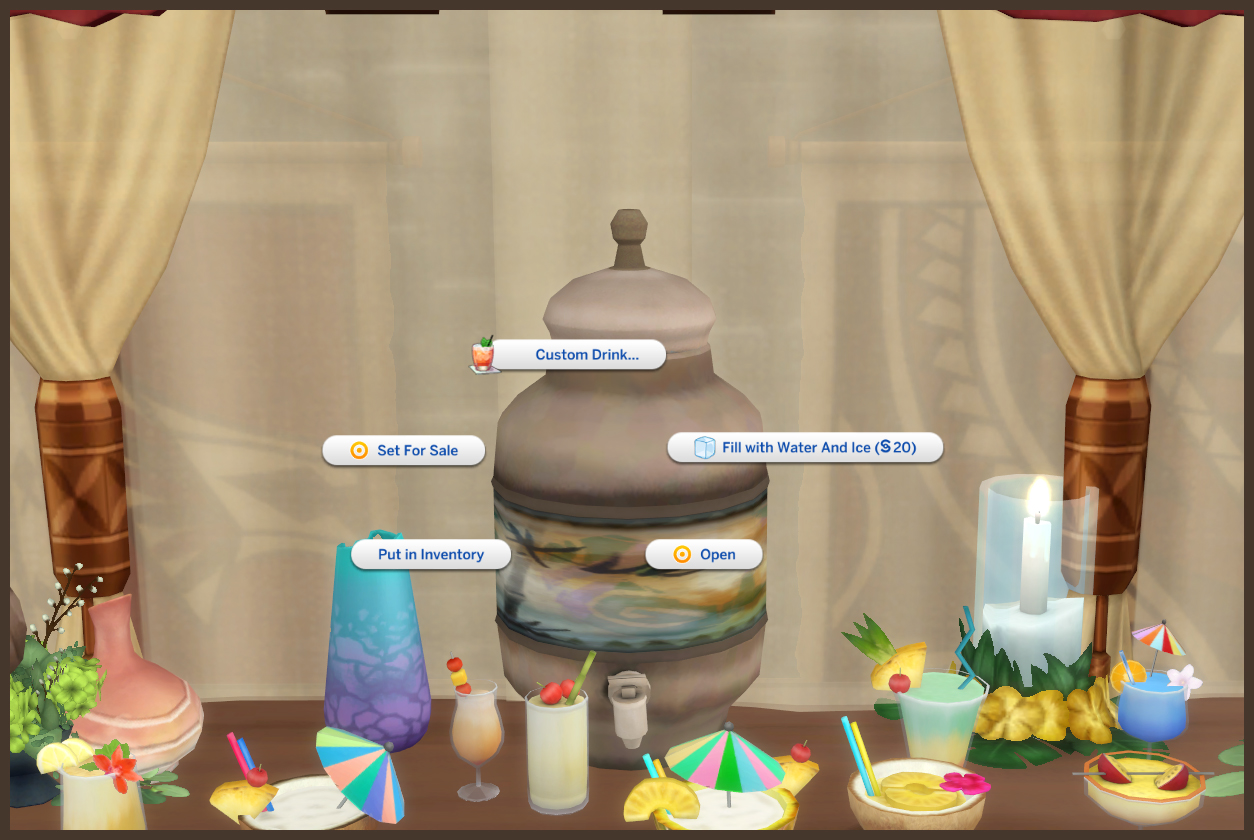 Tropical Drink Dispenser - Gallery - The Sims 4 Mods - CurseForge