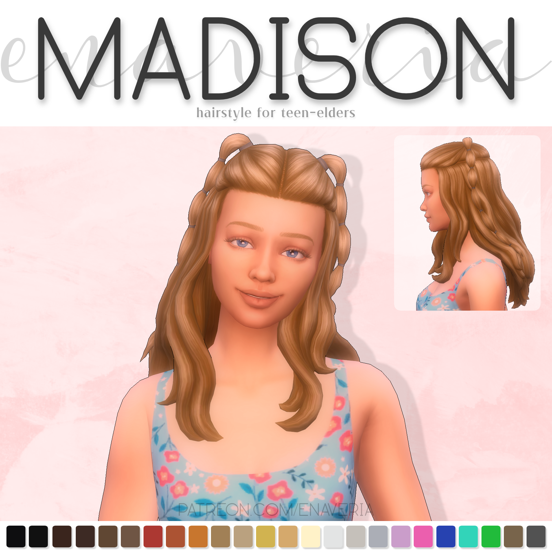 Madison | Hairstyle - The Sims 4 Create a Sim - CurseForge