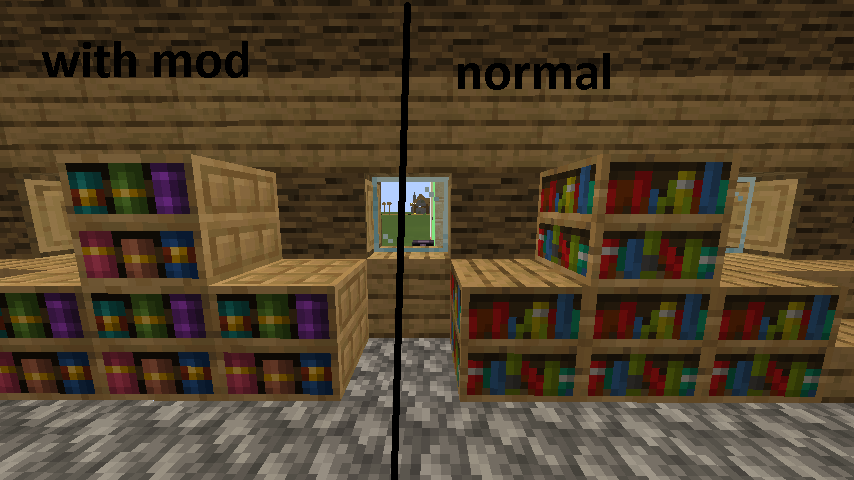 Better structure bookshelves - Screenshots - Minecraft Mods - CurseForge