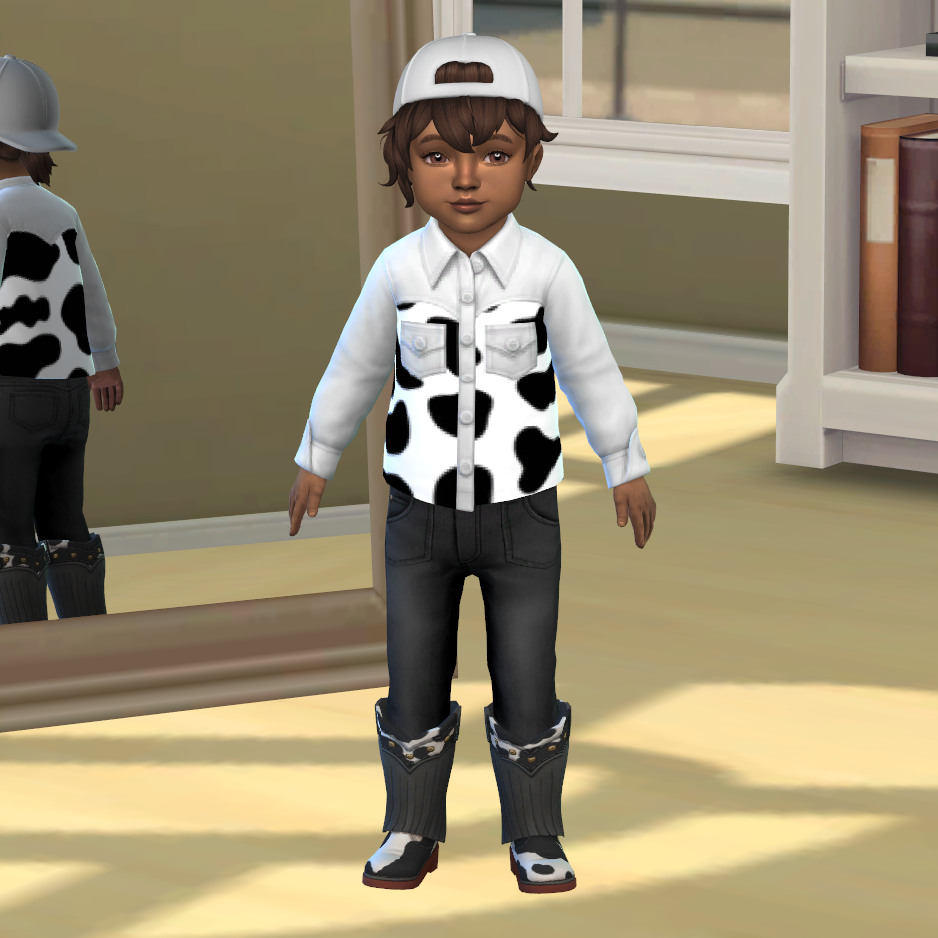 Horse Ranch Cow Print Shirt Toddler - Gallery - The Sims 4 Create a Sim ...