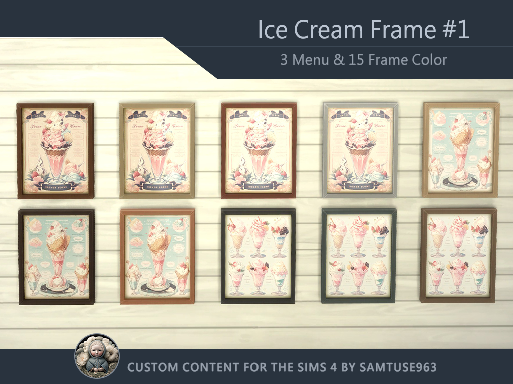 Ice Cream Menu Frame #1 Samtuse963 - The Sims 4 Build / Buy - CurseForge