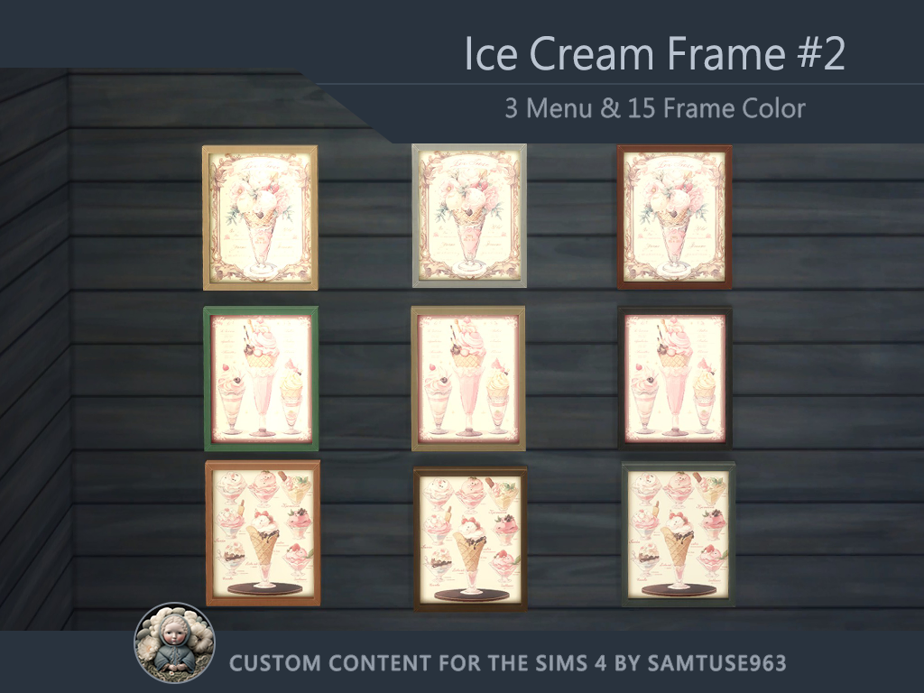 Ice Cream Menu Frame #2 Samtuse963 - Gallery - The Sims 4 Build / Buy ...