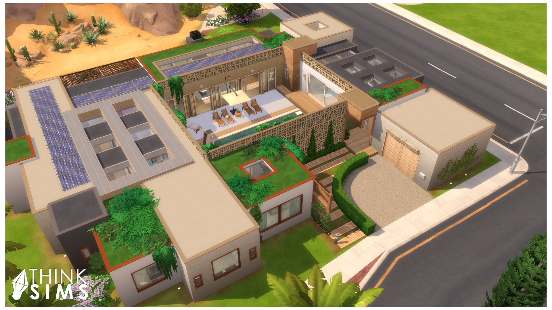 Modern House Sims 4 Oasis SMALL OASIS SPRINGS MID CENTURY HOME 🌵