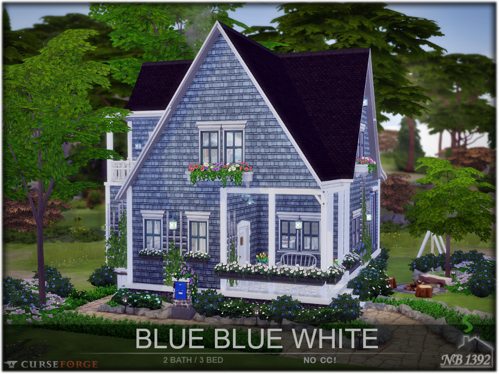 Blue Blue White (No CC!) - Gallery - The Sims 4 Rooms / Lots - CurseForge