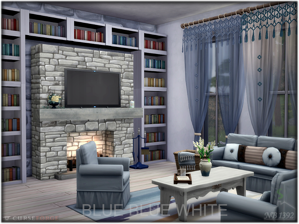 Blue Blue White (No CC!) - The Sims 4 Rooms / Lots - CurseForge