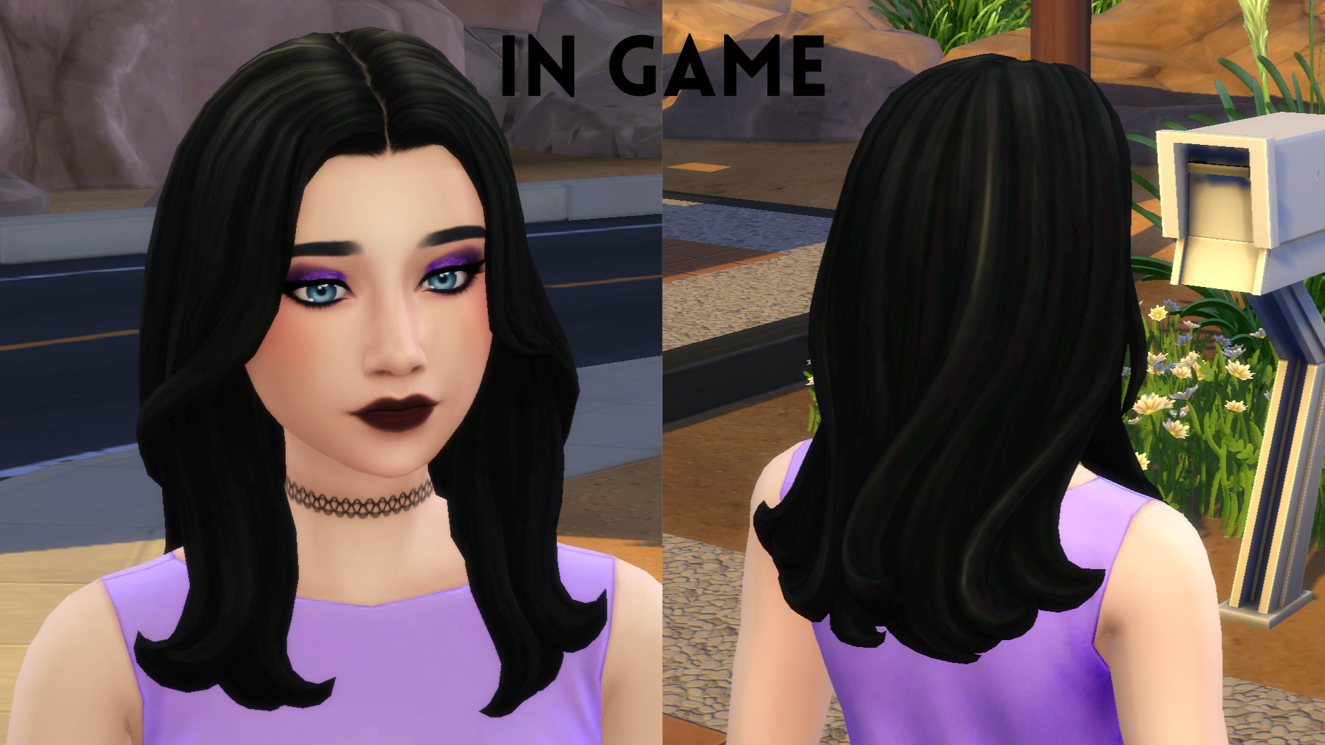 Night Black Medium Wave Hair - Gallery - The Sims 4 Create a Sim ...