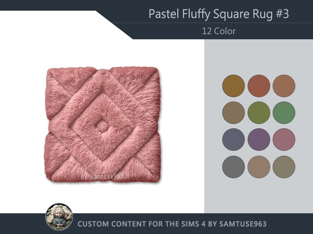 Pastel Fluffy Square Dance Rug #3 Samtuse963 - Gallery - The Sims 4 ...