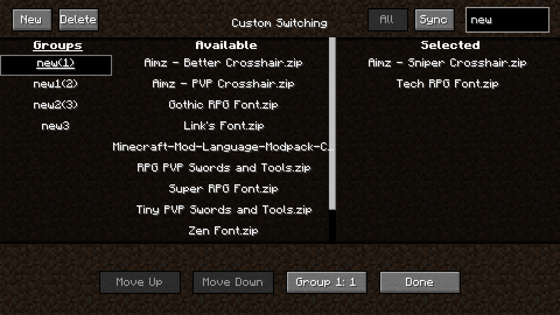 Resource Switcher - Gallery - Minecraft Mods - CurseForge