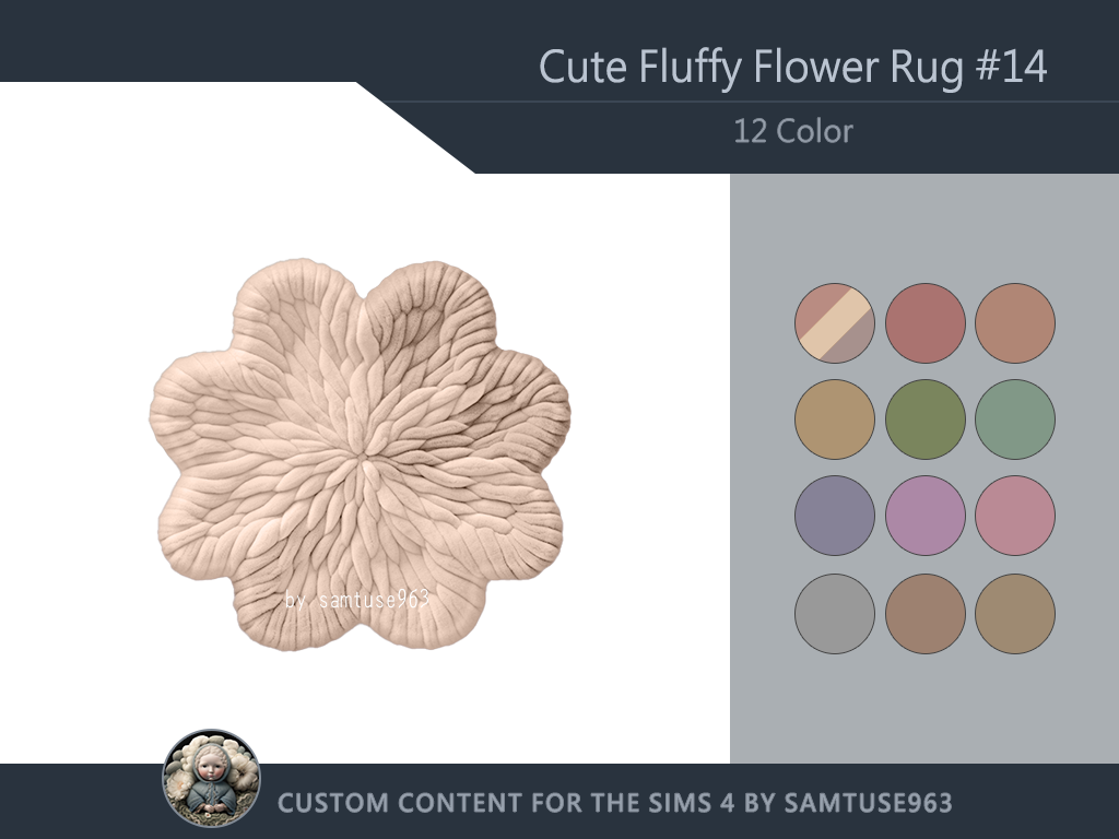 Cute Fluffy Flower Dance Rug #14 Samtuse963 - Gallery - The Sims 4 ...