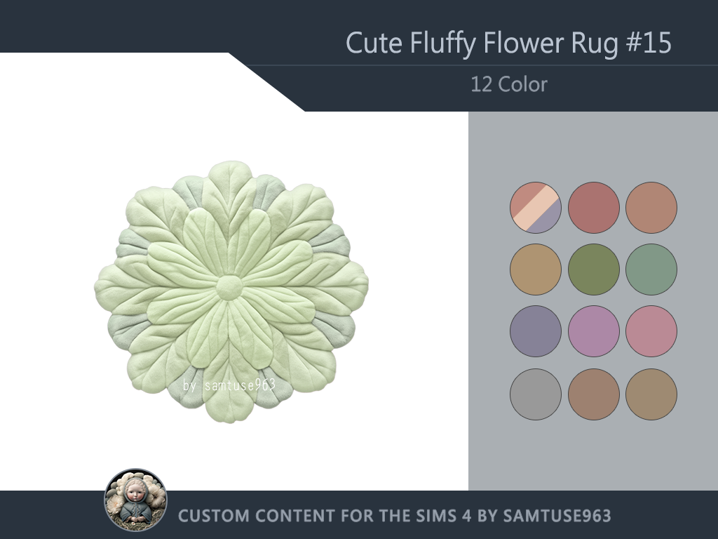 Cute Fluffy Flower Dance Rug #15 Samtuse963 - Gallery - The Sims 4 ...