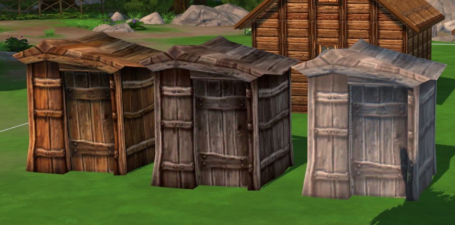 Settlers Simple Hut as Public or Private Outhouse - 2 versions ...