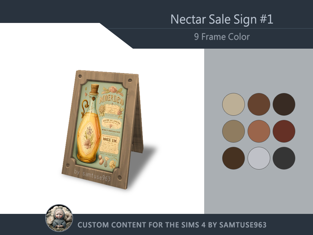 Nectar Sale Wooden Sign #1 Samtuse963 - The Sims 4 Build / Buy - CurseForge