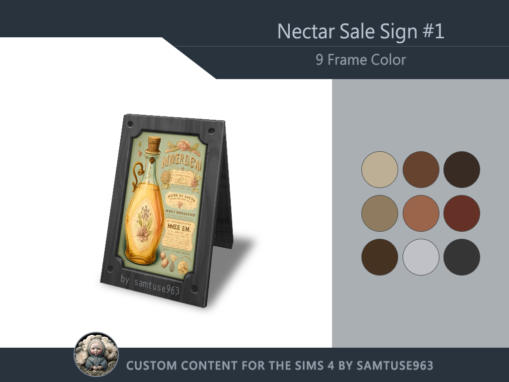 Nectar Sale Wooden Sign #1 Samtuse963 - The Sims 4 Build / Buy - CurseForge