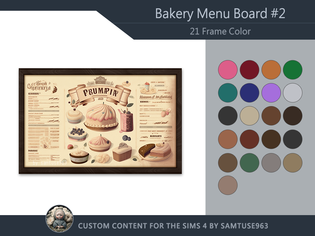 Bakery Menu Board #2 Samtuse963 - Screenshots - The Sims 4 Build / Buy ...