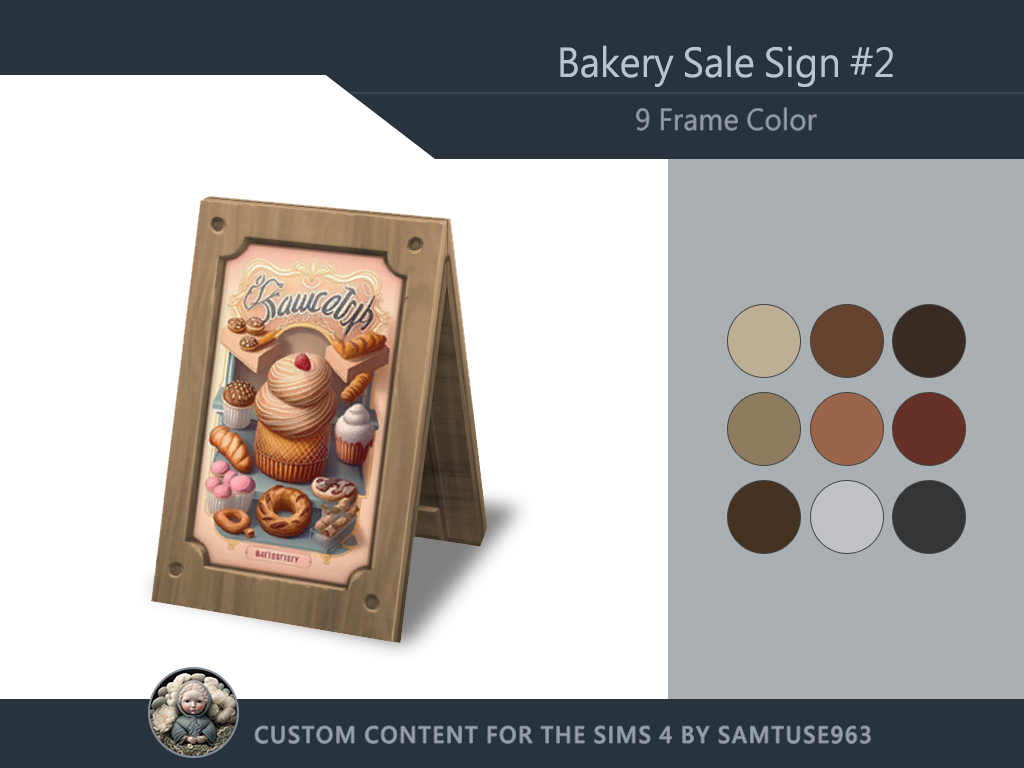 Bakery Sale Wooden Sign #2 Samtuse963 - Gallery - The Sims 4 Build ...