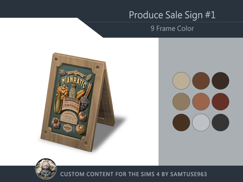 Produce Sale Wooden Sign #1 Samtuse963 - The Sims 4 Build / Buy ...