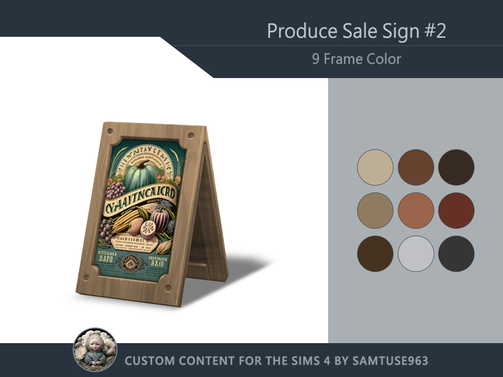 Produce Sale Wooden Sign #2 Samtuse963 - Gallery - The Sims 4 Build ...
