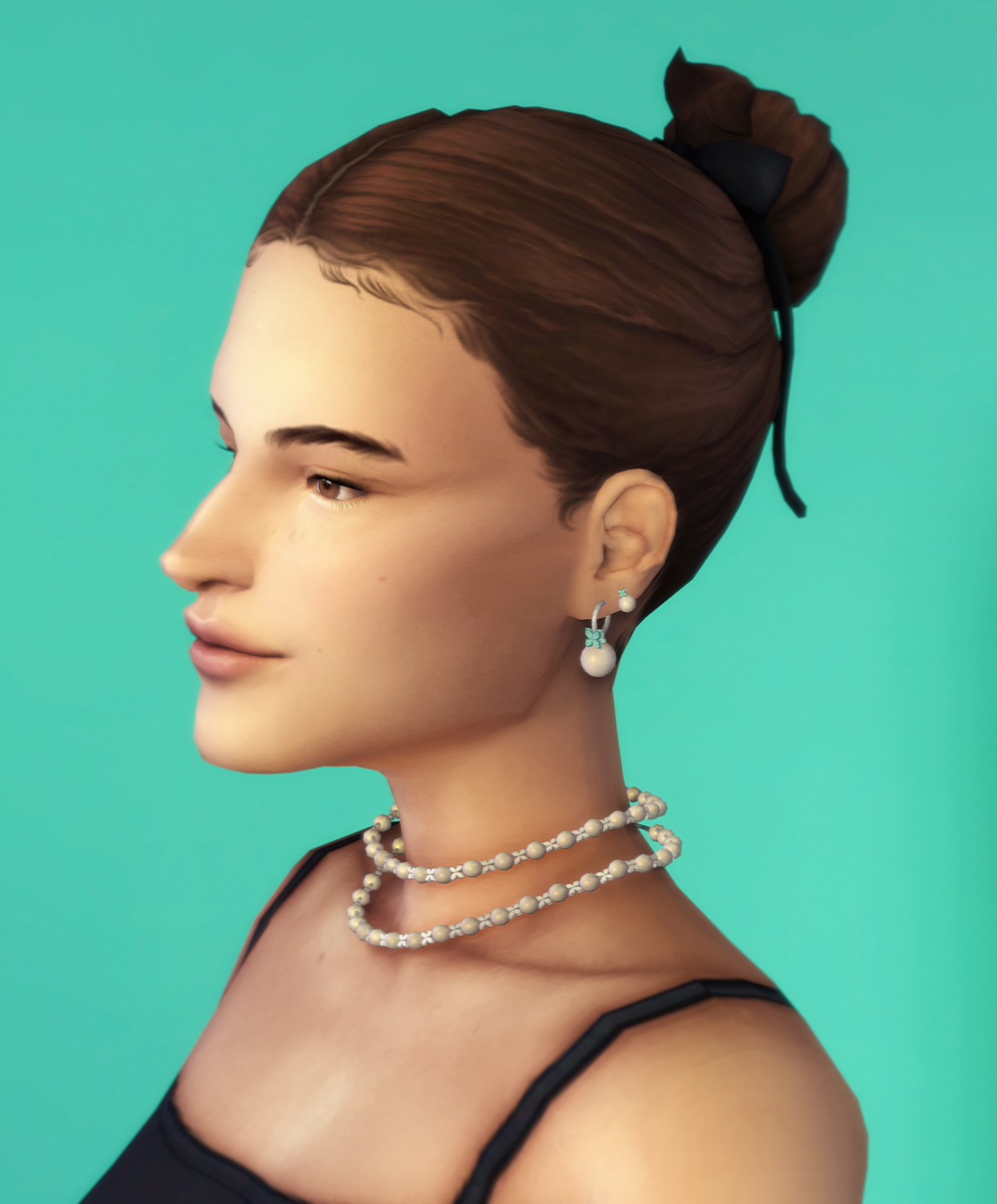 R 000 & 1837 Co. - Hailey Bun Hair & RIbbon SET - Gallery - The Sims 4 ...