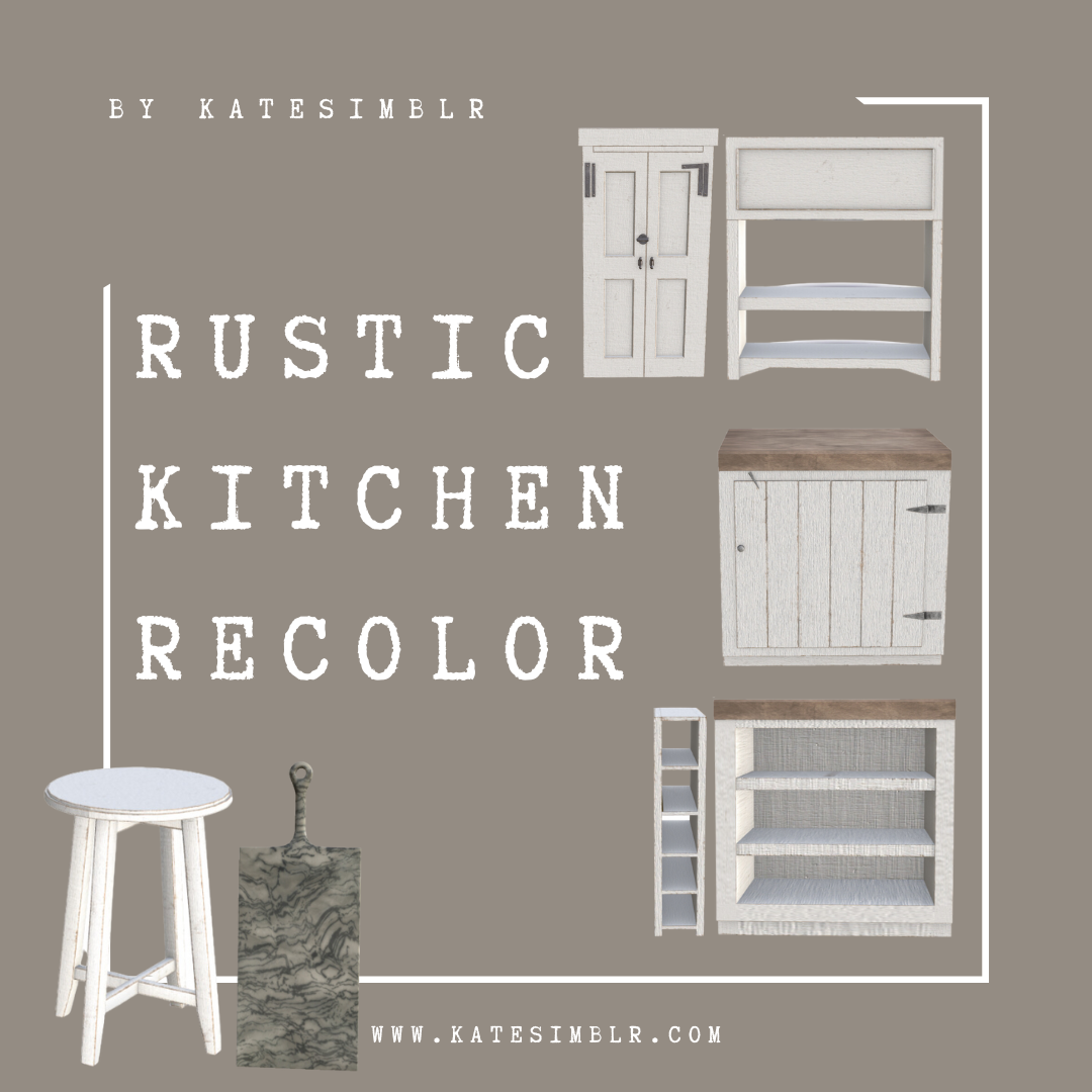 Rustic kitchen recolor - decor cabinet - Gallery - The Sims 4 Build ...