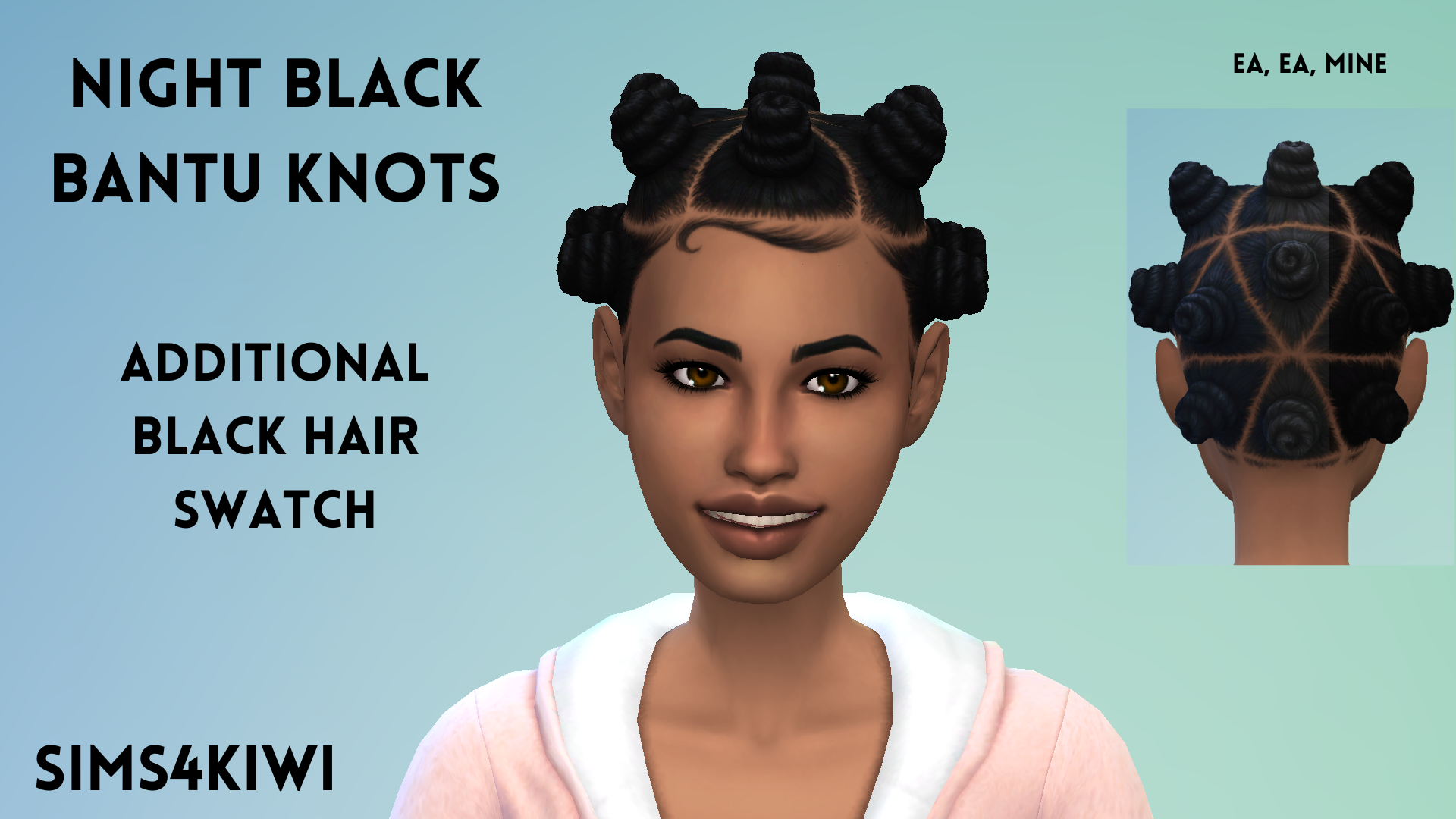 Night Black Bantu Knots Hair - Gallery - The Sims 4 Create a Sim ...