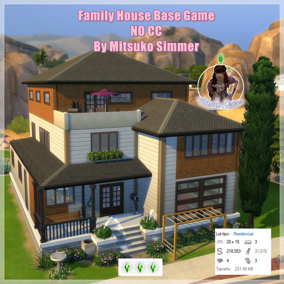 Family House Base Game By Mitsuko Simmer - Gallery - The Sims 4 Rooms ...