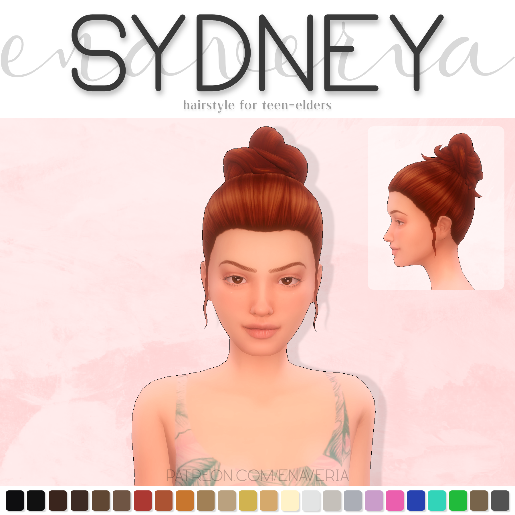 Sydney | Hairstyle - Gallery - The Sims 4 Create a Sim - CurseForge