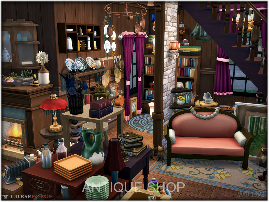 Antique Shop (No CC!) - Gallery - The Sims 4 Rooms / Lots - CurseForge