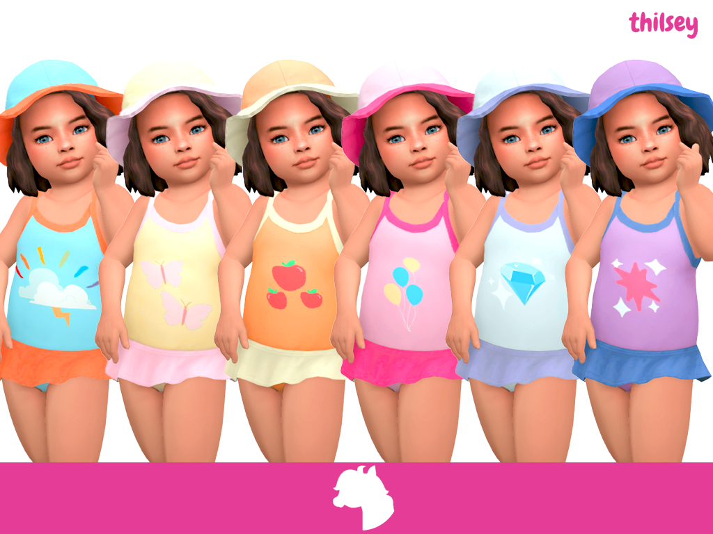 Baby Pony toddler swimwear set 🦄 - The Sims 4 Create a Sim - CurseForge