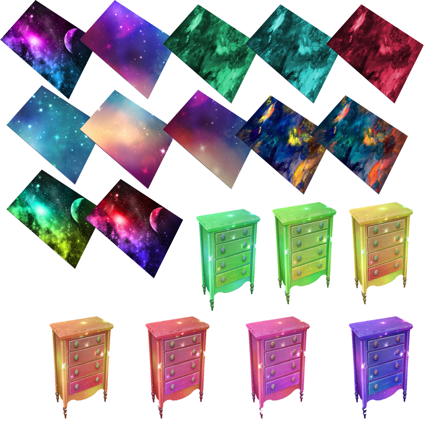 Galaxy Set Screenshots - Build / Buy - The Sims 4