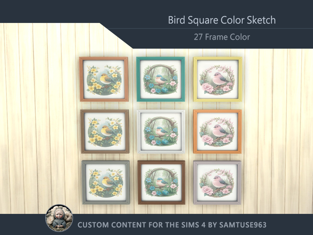 Bird Square Color Sketch #3 Samtuse963 - The Sims 4 Build / Buy ...
