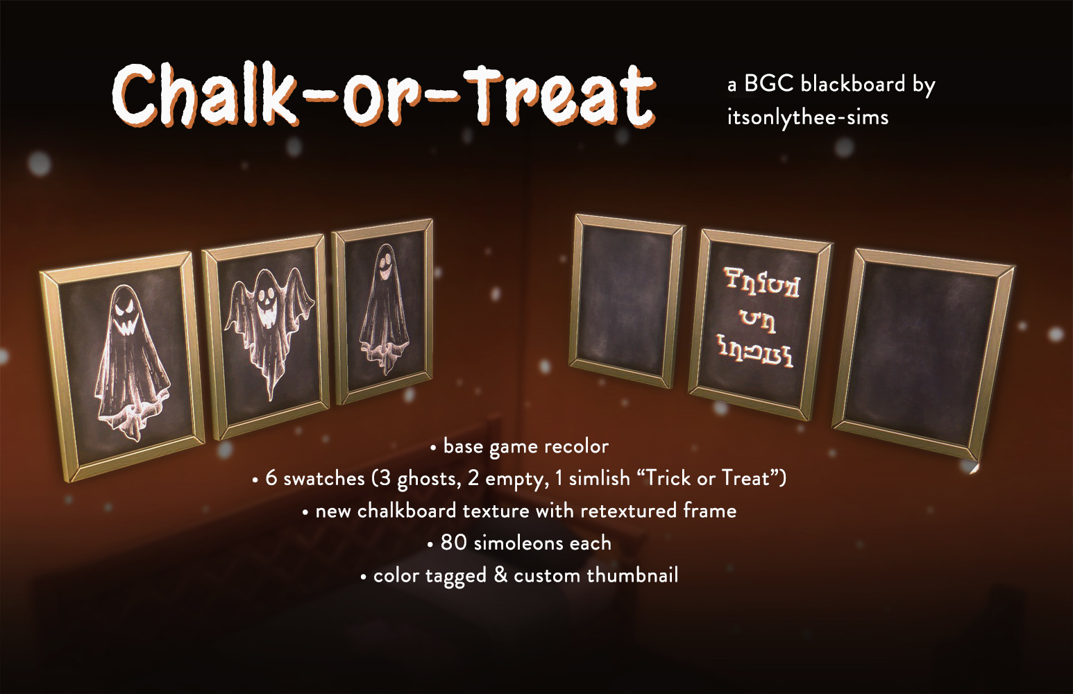 Chalk-or-Treat Blackboard (Simblreen 2022) Screenshots - Build / Buy ...