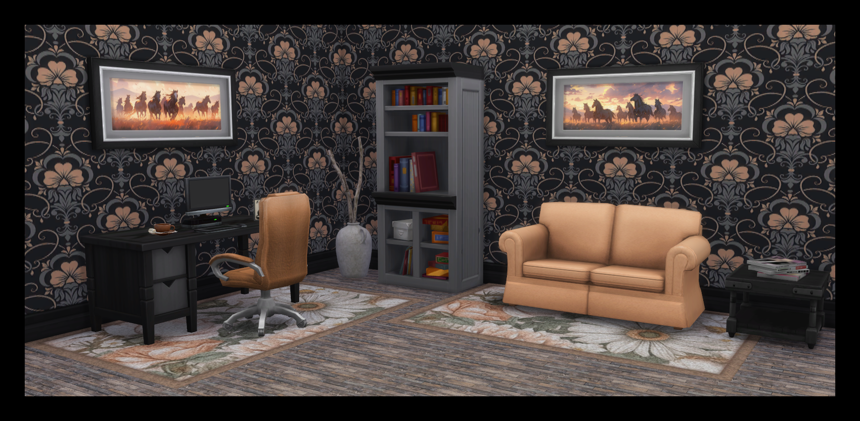 Horses on the Plains - Paintings - Gallery - The Sims 4 Build / Buy ...