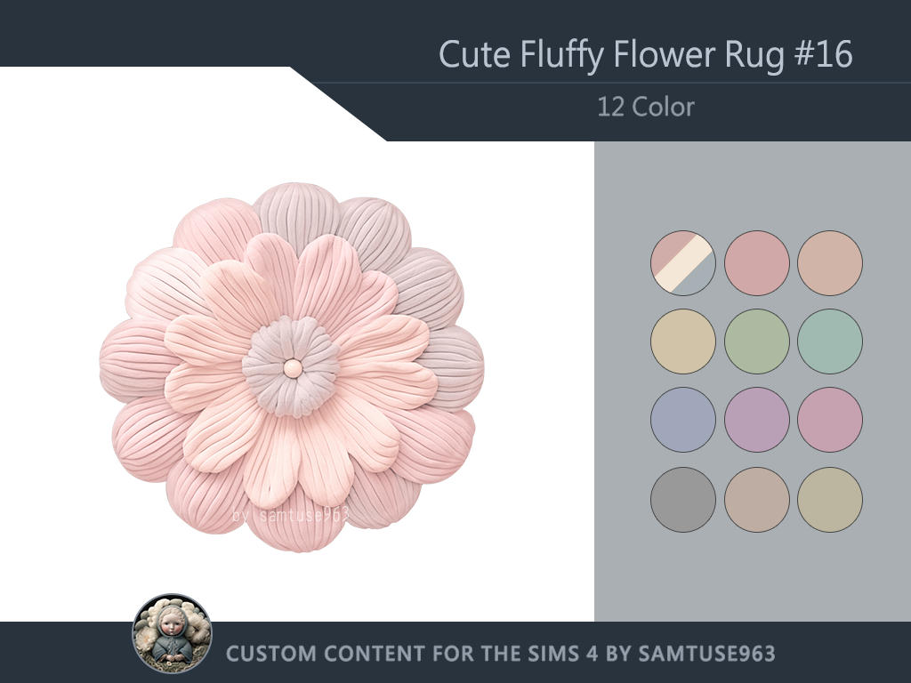 Cute Fluffy Flower Dance Rug #16 Samtuse963 - The Sims 4 Build / Buy ...