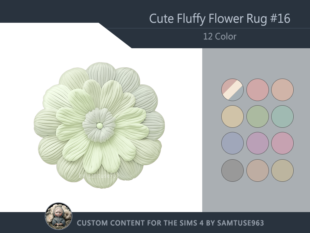 Cute Fluffy Flower Dance Rug #16 Samtuse963 - The Sims 4 Build / Buy ...