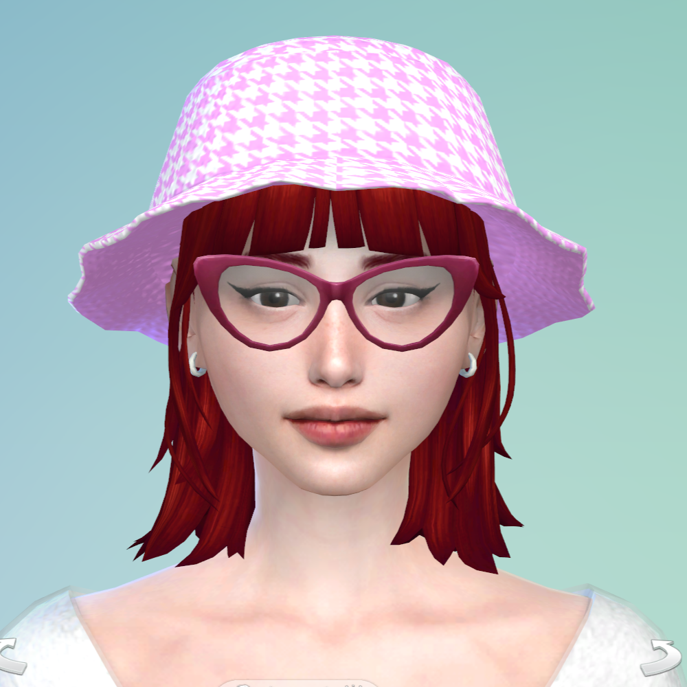 bucket hat with houndtooth pattern (8 VARIATIONS) - Gallery - The Sims ...
