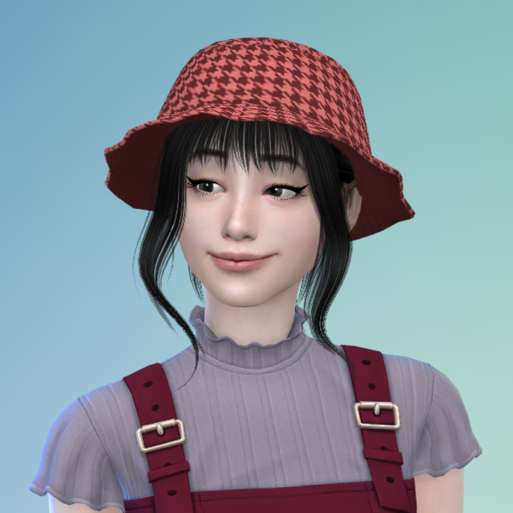 bucket hat with houndtooth pattern (8 VARIATIONS) - Gallery - The Sims ...