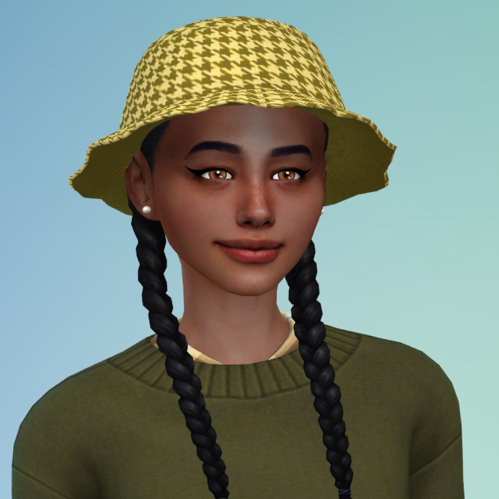 bucket hat with houndtooth pattern (8 VARIATIONS) - Gallery - The Sims ...