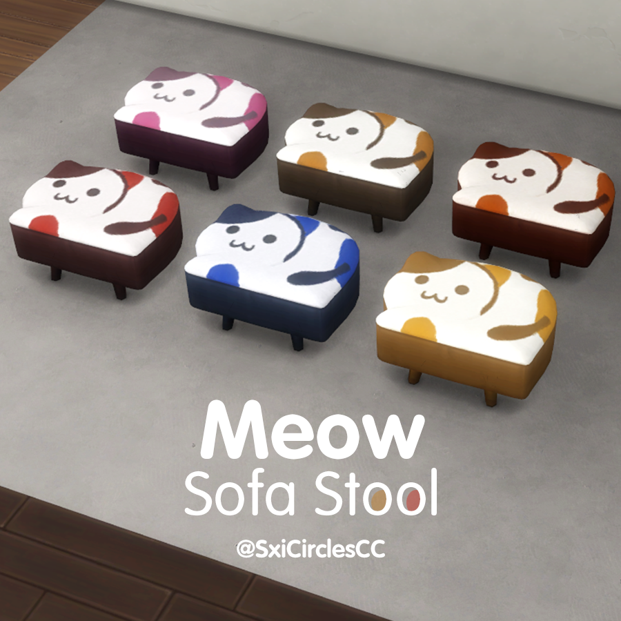 [SixCirclesCC] Meow Sofa Stool - Gallery - The Sims 4 Build / Buy ...