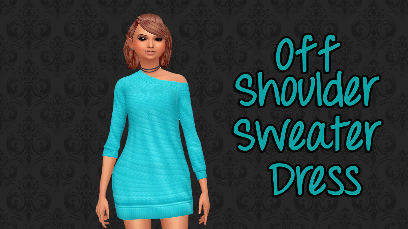Off Shoulder Sweater Dress - Gallery - The Sims 4 Create a Sim - CurseForge