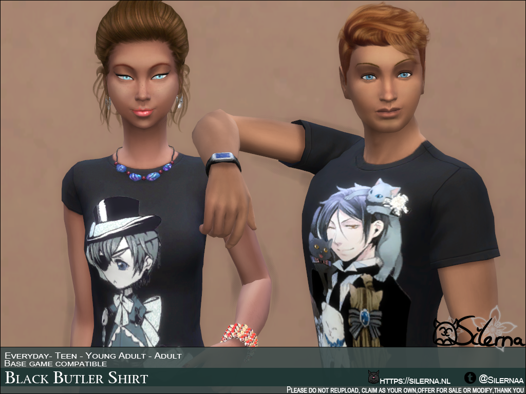 Black Butler Shirts - Gallery - The Sims 4 Create a Sim - CurseForge